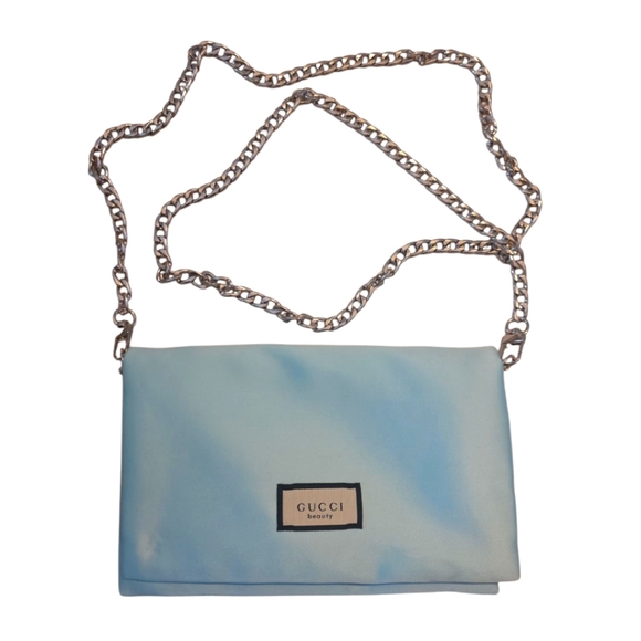 Gucci | Bags | Gucci Light Blue Chain Shoulder Bag | Poshmark